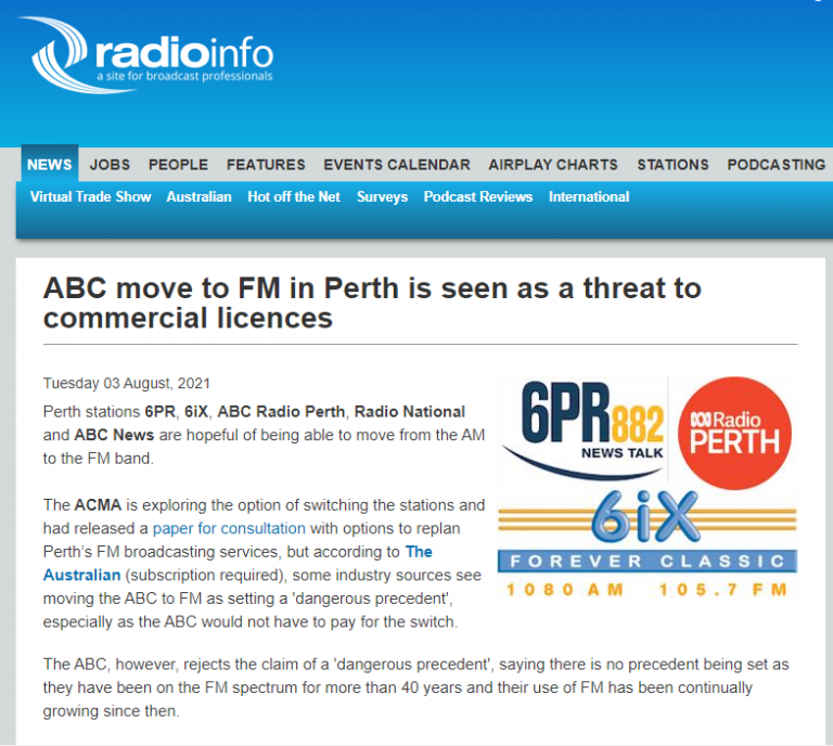 AUSTRALIA: No to the migration of public radio from medium wave to FM ...